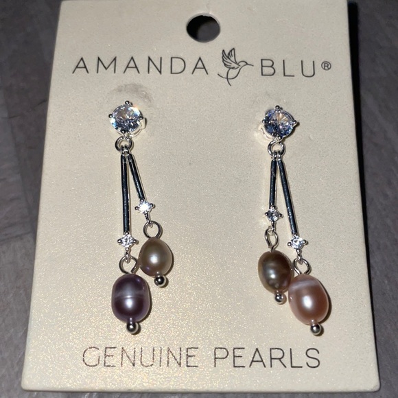 Amanda Blu | Jewelry | New Silver Amanda Blu Genuine Pearls Double ...